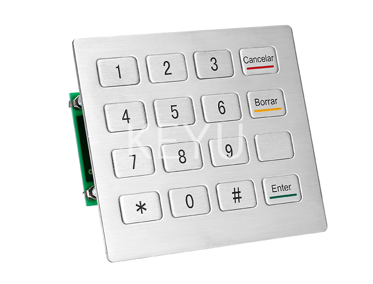 Digital metal keypad, stainless steel keypad, vandalproof keypad