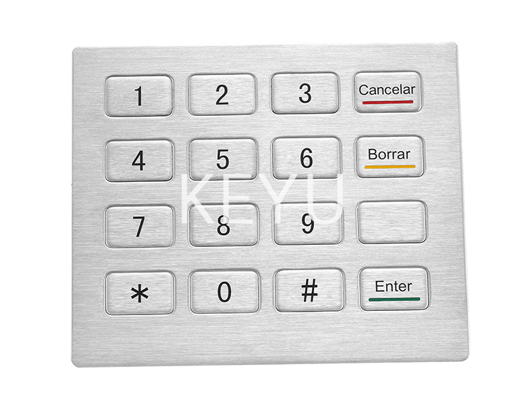 Digital metal keypad, stainless steel keypad, vandalproof keypad