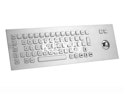 waterproof metal keyboard with trackball stainless steel keyboard