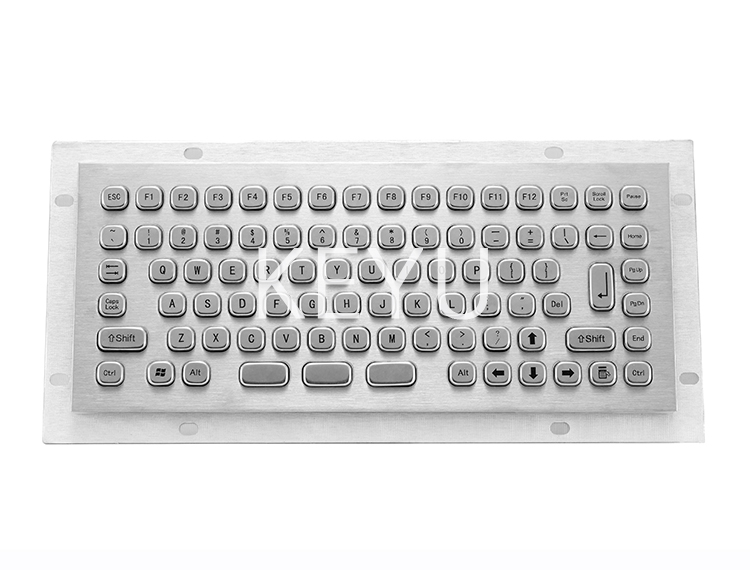 mini stainless steel keyboard, metal keyboard , kiosk keyboard