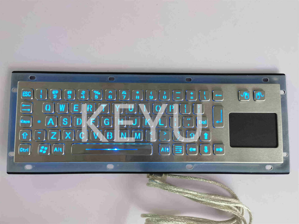 LED metal keyboard, metal keyboard with touchpad