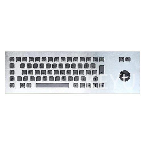 Braille keyboard with trackball, stainless steel keyboard