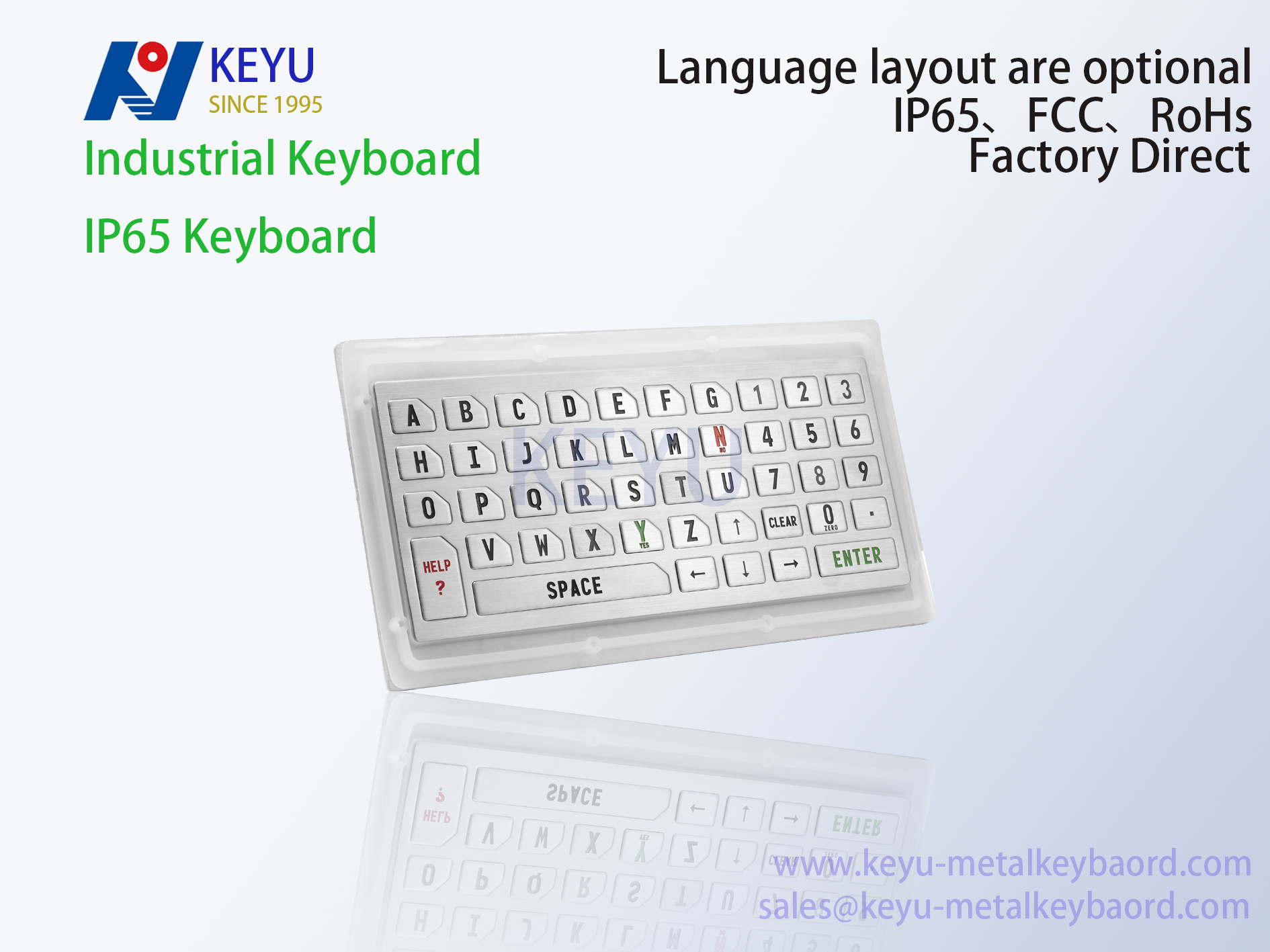 Metal keyboard for harsh environments