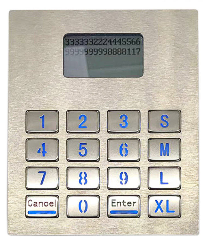 Metal numeric keypad